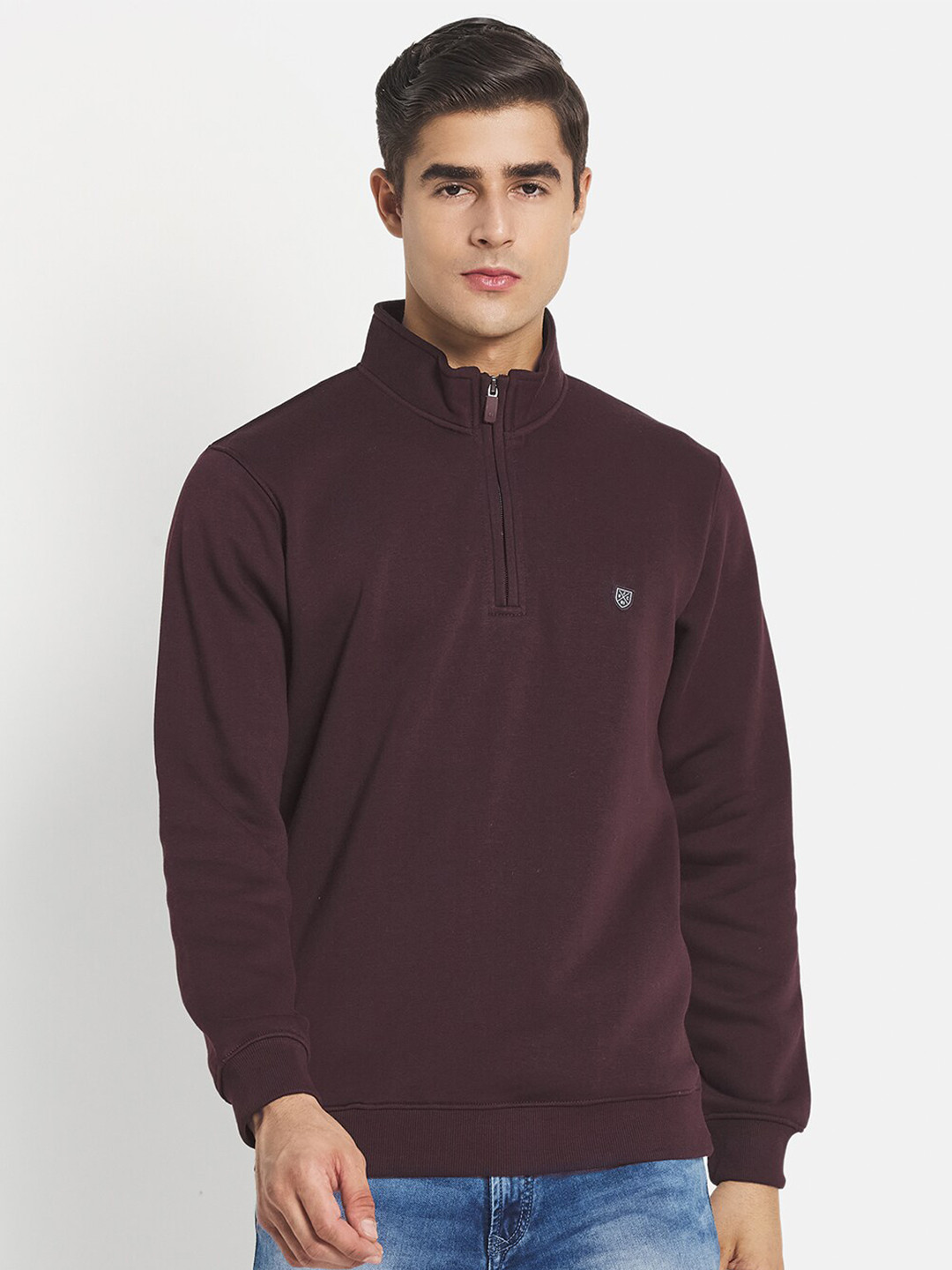 Buy Octave Men Maroon Sweatshirt - Sweatshirts for Men 20031718 | Myntra