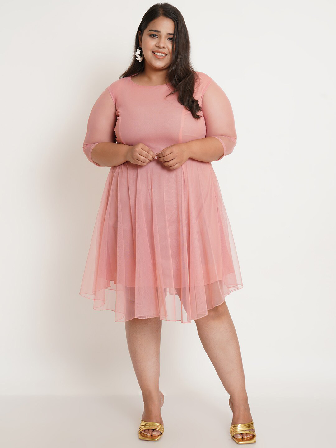 Buy U&F Women Plus Size Net Dress - Dresses for Women 20032278 | Myntra