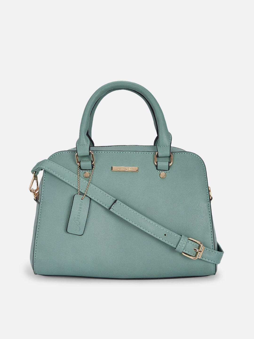 Buy Forever Glam By Pantaloons Women Green PU Structured Handheld Bag ...