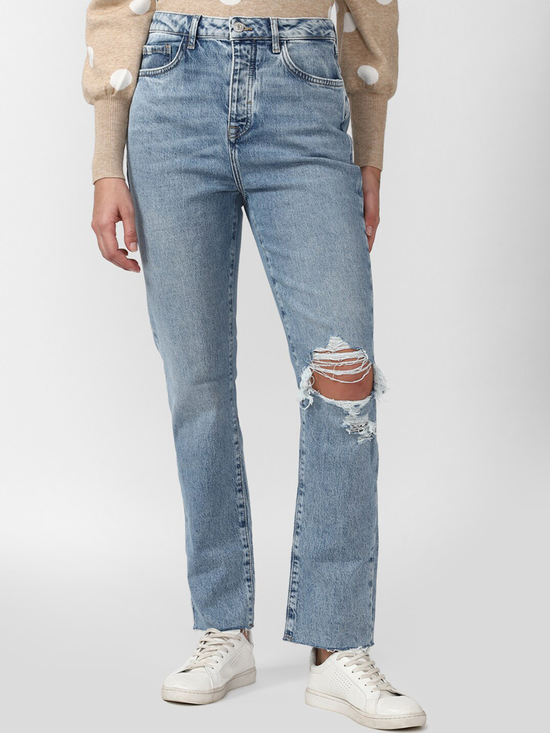 Buy FOREVER 21 Women Mid Rise Slim Fit Regular Length Jeans - Jeans for ...