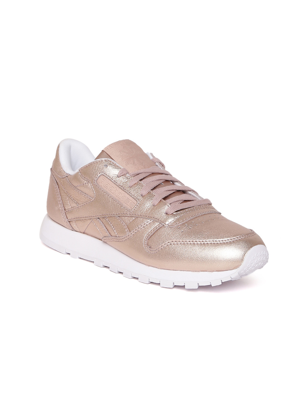 Buy Reebok Classic Women Rose Gold Toned CL Melted Metal Leather ...