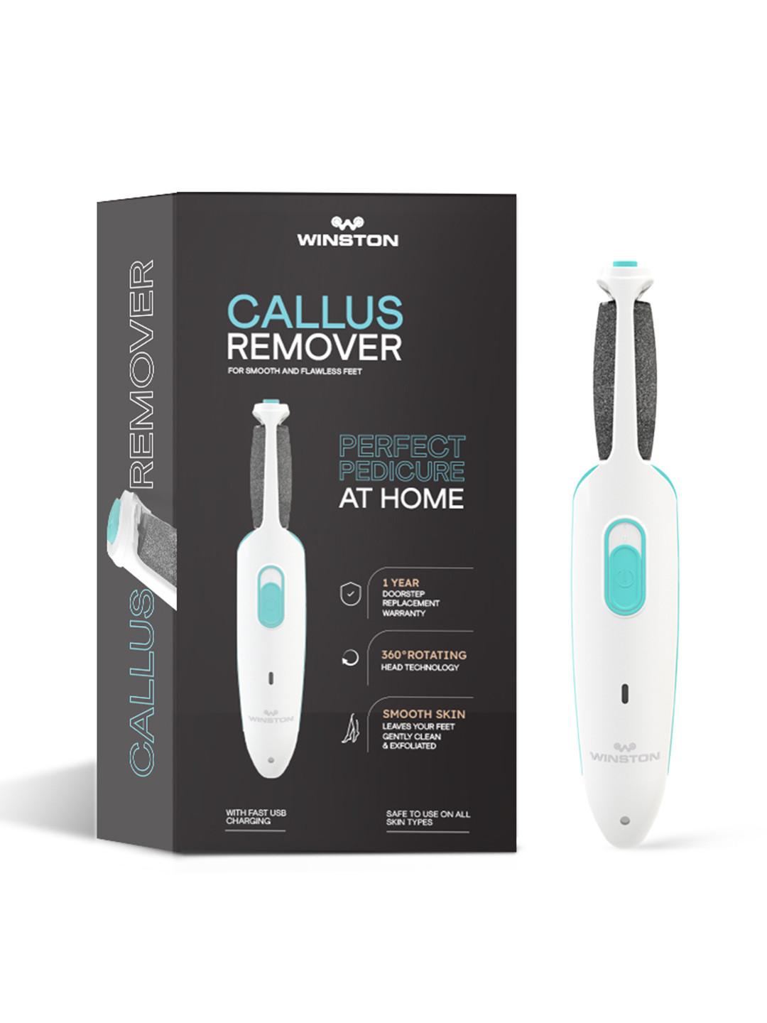 Buy WINSTON Electric Callus Remover Battery Operated Dead Skin Removal ...