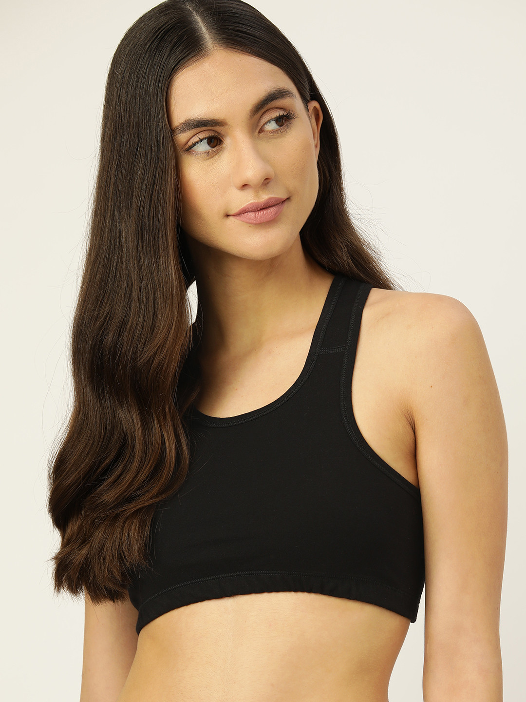 Buy DressBerry Black Solid Sports Bra - Bra for Women 20037378 | Myntra