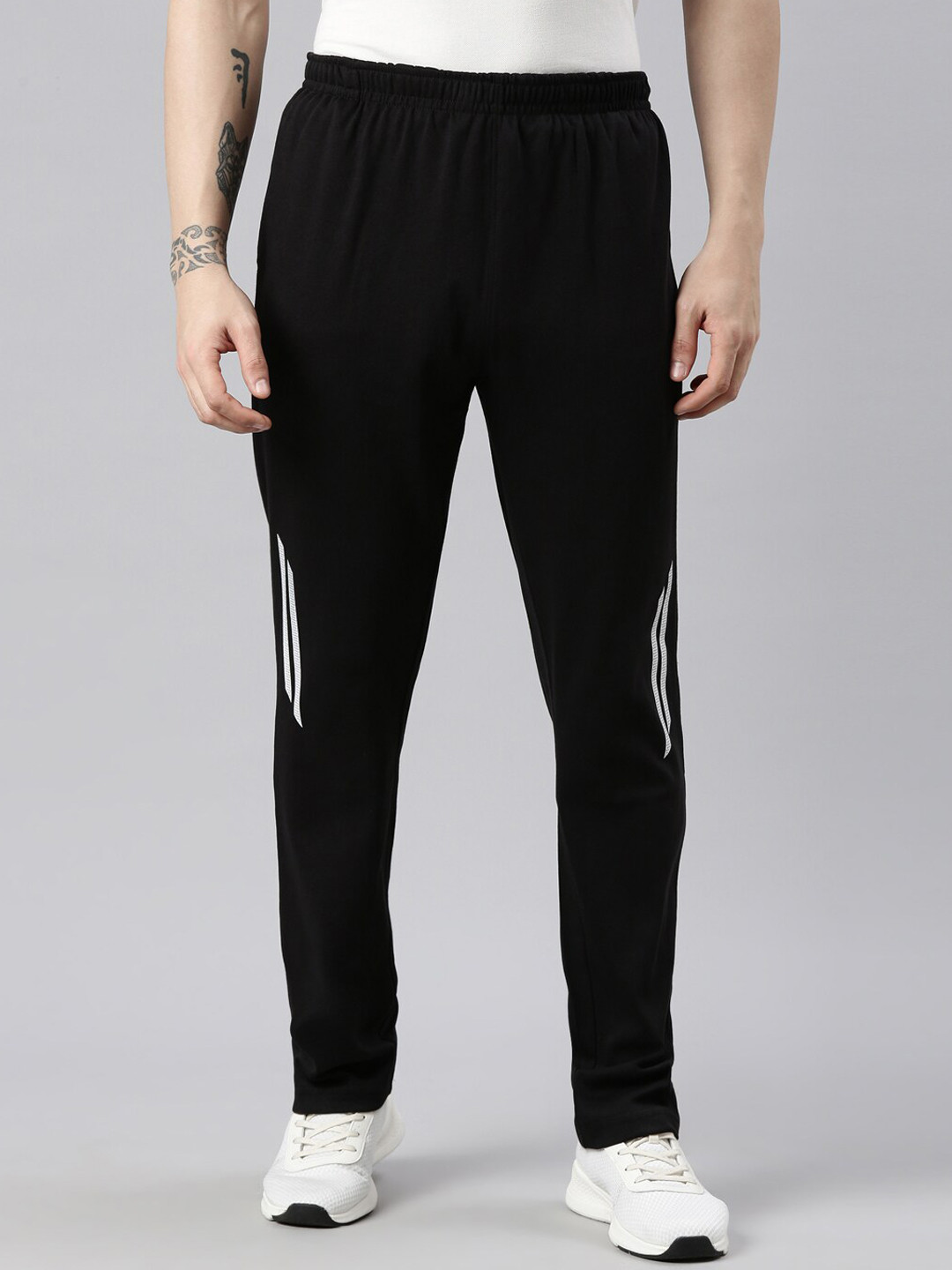 Buy Proline Active Men Black Solid Cotton Track Pant - Track Pants for ...