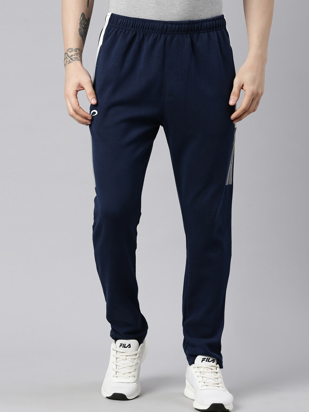 Buy Proline Active Men Blue Solid Cotton Joggers - Track Pants for Men ...