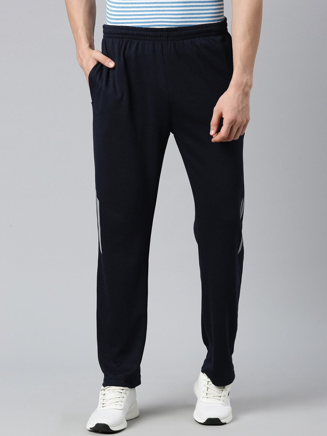 Buy Proline Active Men Navy Blue Solid Track Pants - Track Pants for ...