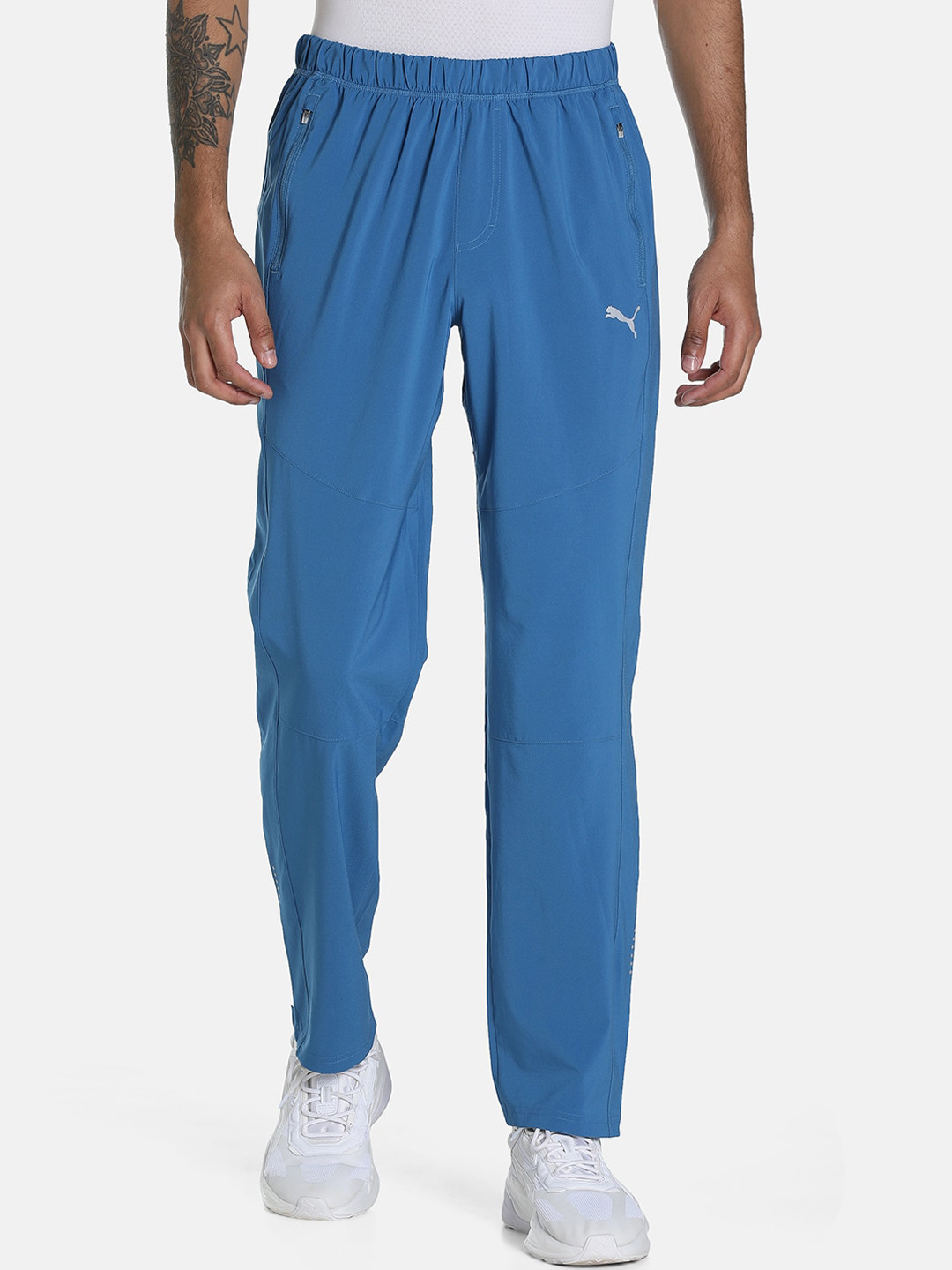 Buy Puma Men Blue Tapered Woven Regular Fit Track Pants - Track Pants ...