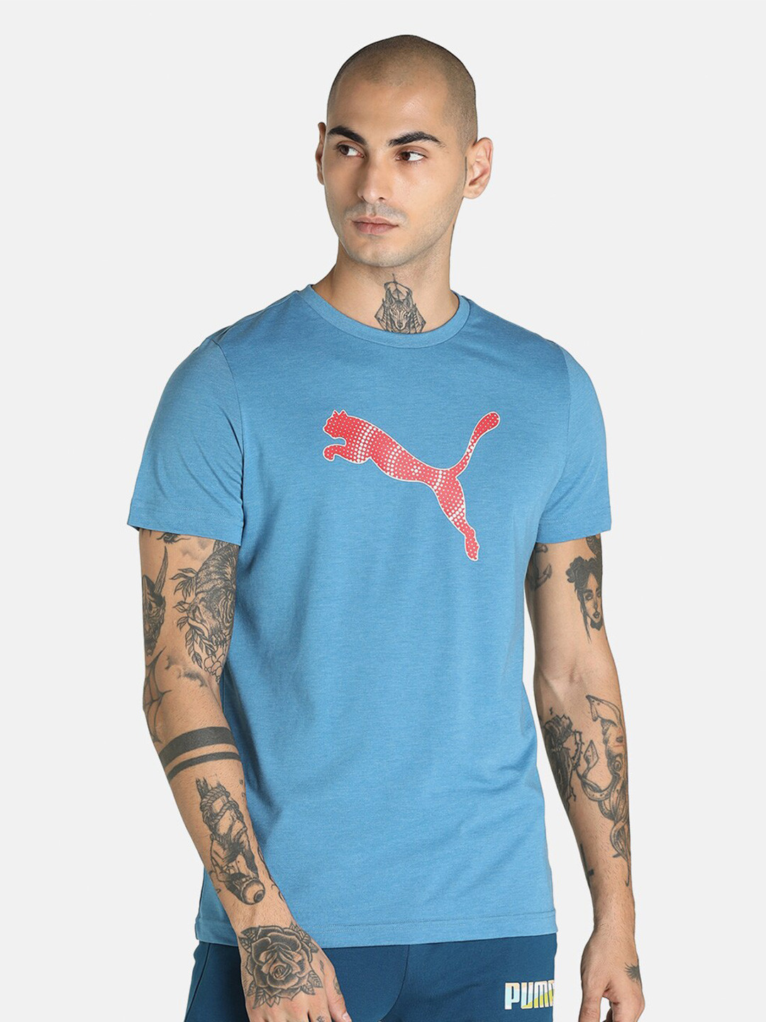 Buy Puma Men Solid Cotton Slim Fit T Shirts - Tshirts for Men 20044084 ...