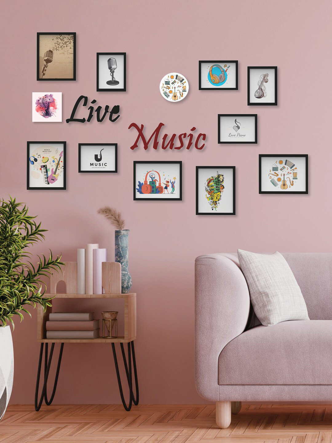 Buy RANDOM Black 10 Piece 3D Collage Photo Frames With LIVE MUSIC ...