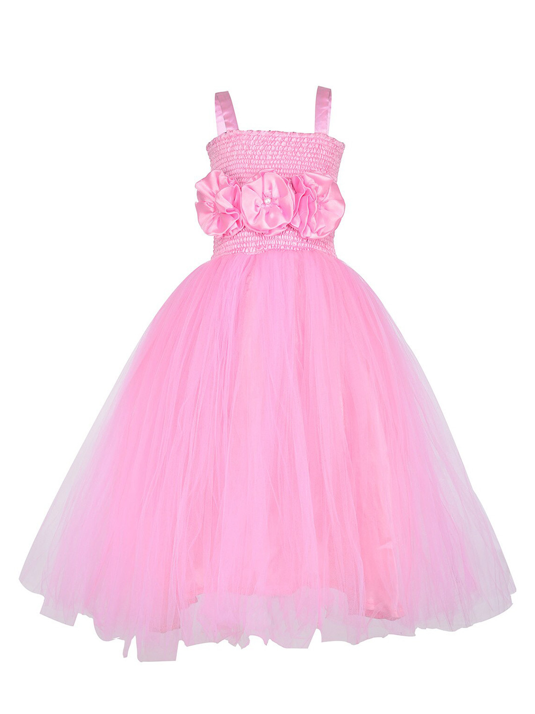 Buy Samsara Couture Pink Embellished Net Dress - Dresses for Girls ...