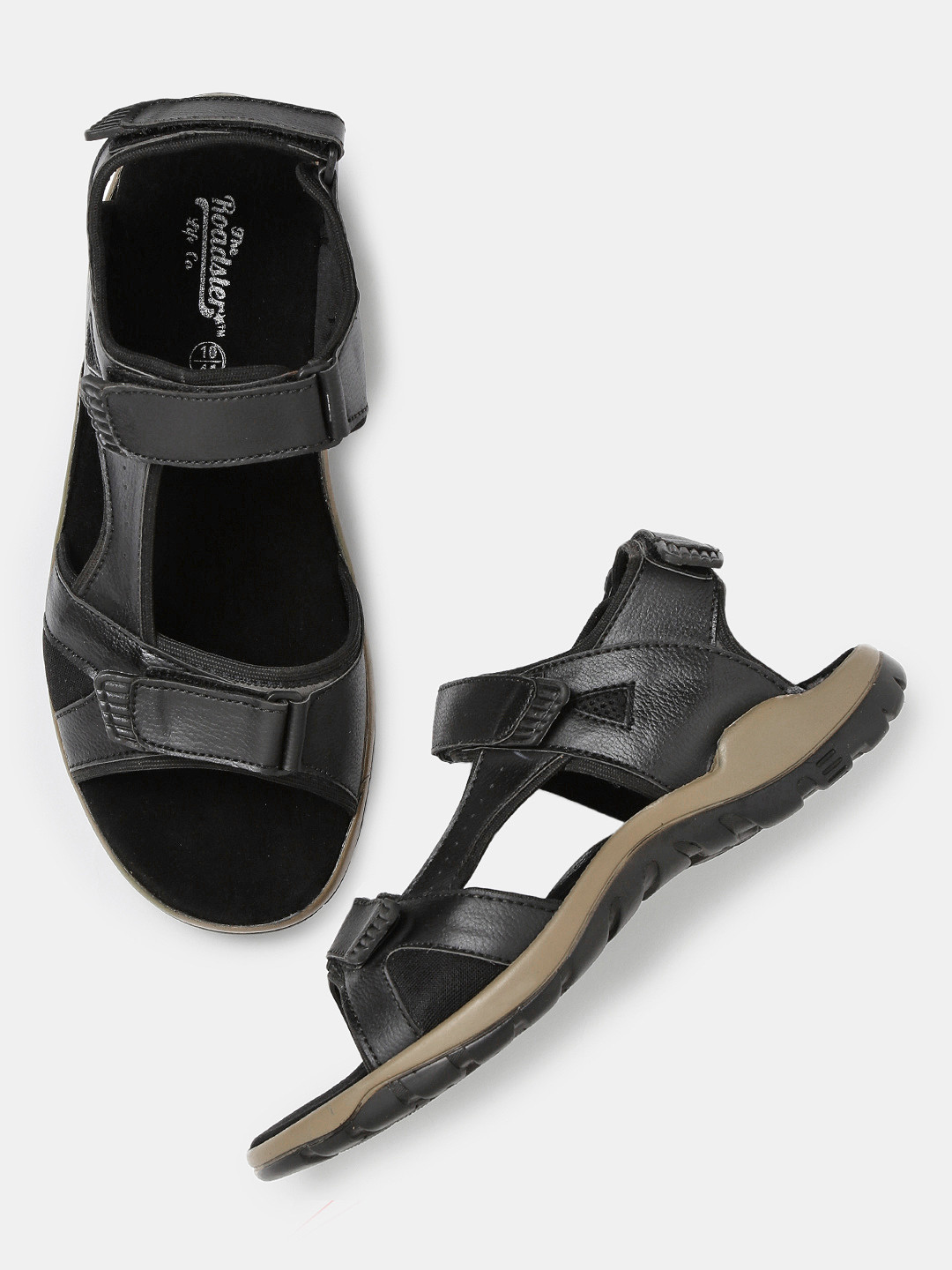 Buy Roadster Men Black Sandals - Sandals for Men 2004897 | Myntra