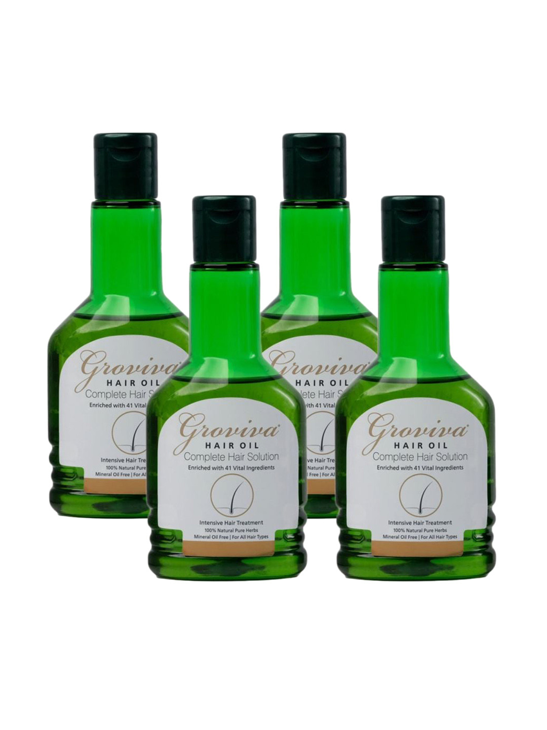 Buy Groviva Pack Of 4 Complete Hair Solution With 41 Vital Ingredients ...