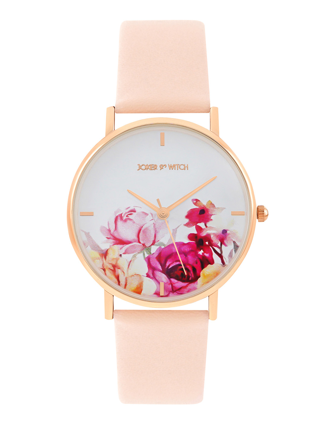 Buy JOKER & WITCH Women White Printed Dial & Pink Leather Straps ...