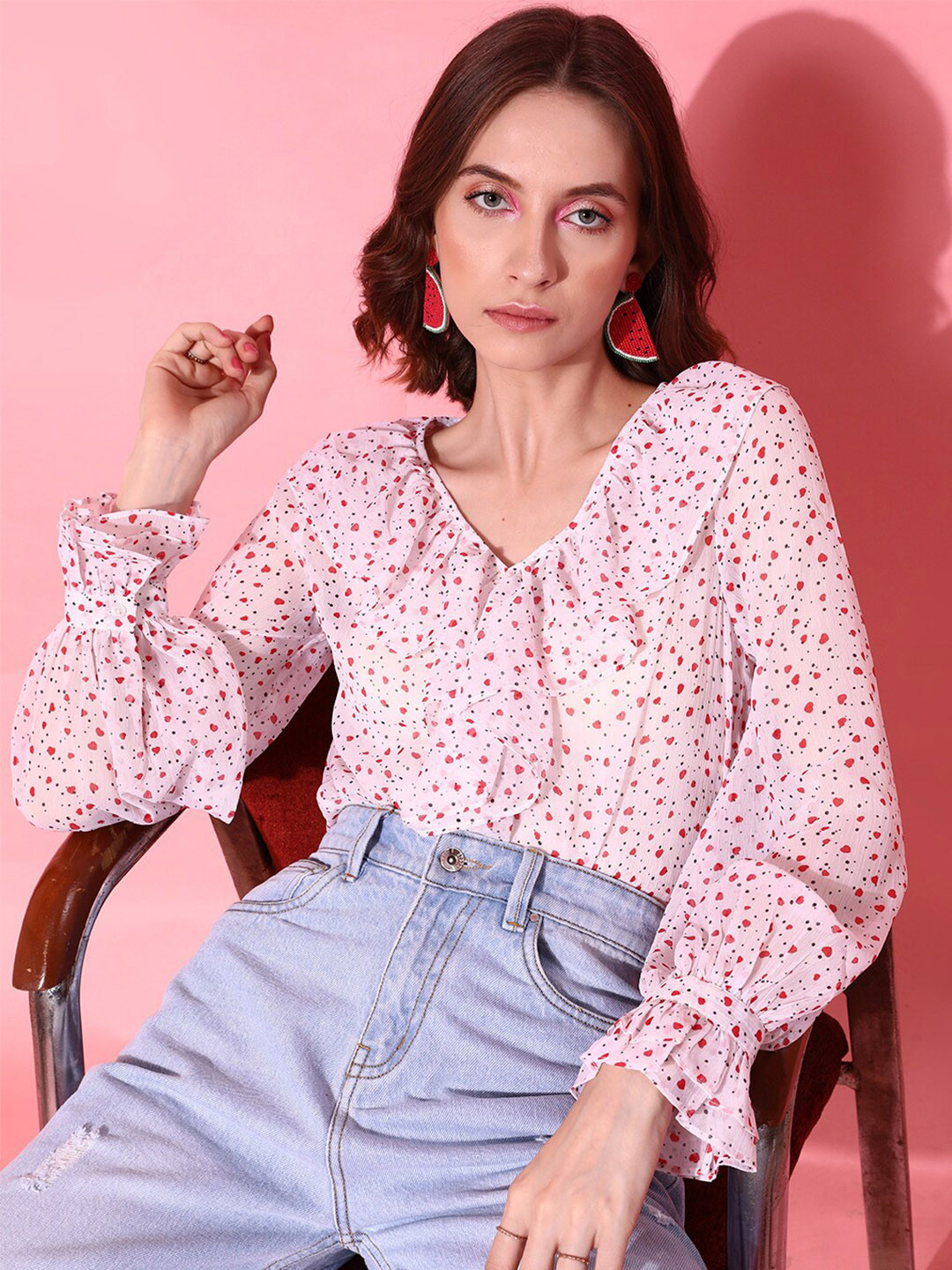 Buy STREET 9 Alluring White Abstract Top - Tops for Women 20053002 | Myntra