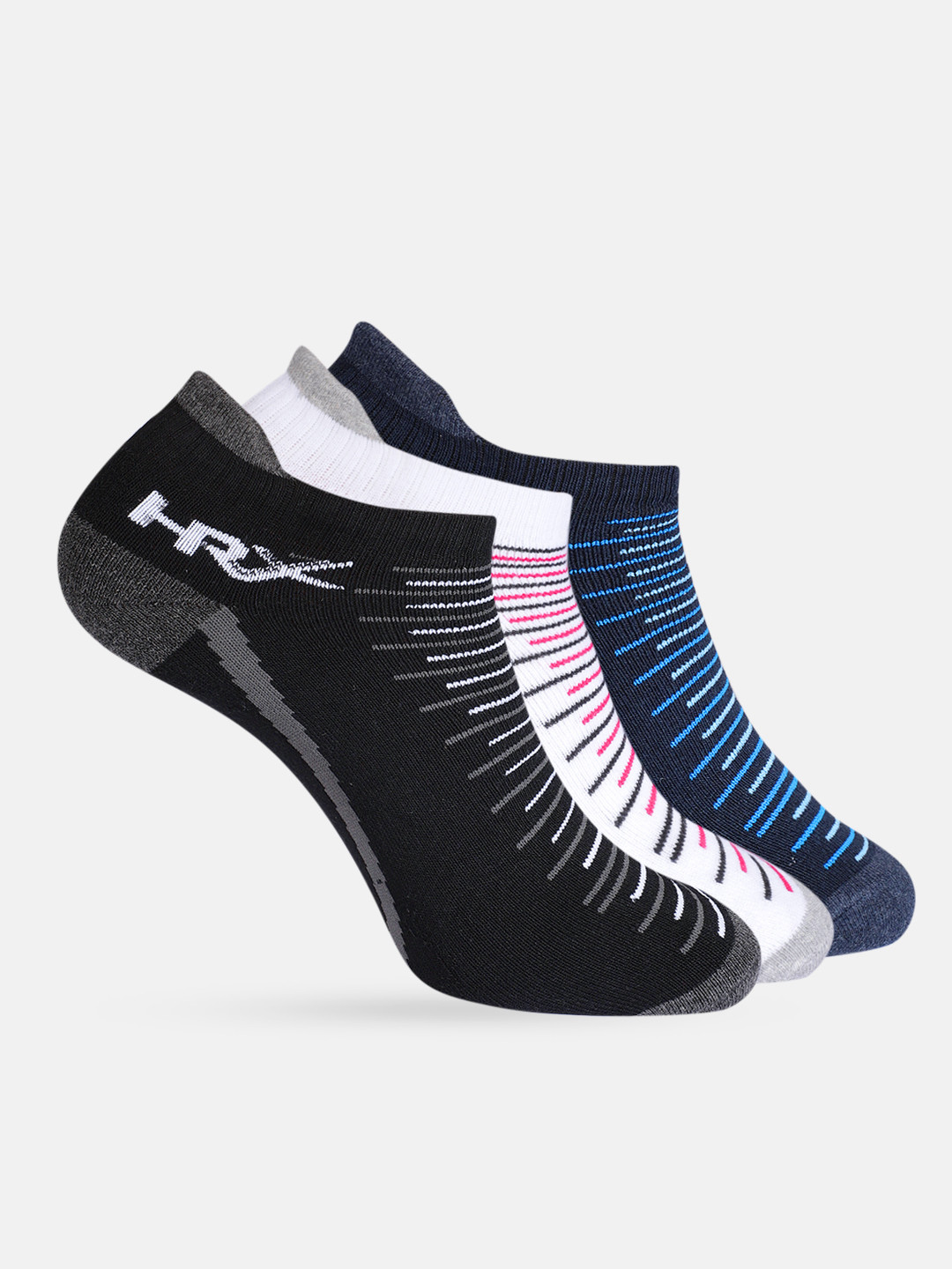 Buy HRX By Hrithik Roshan Men Pack Of 3 Ankle Length Socks - Socks for ...