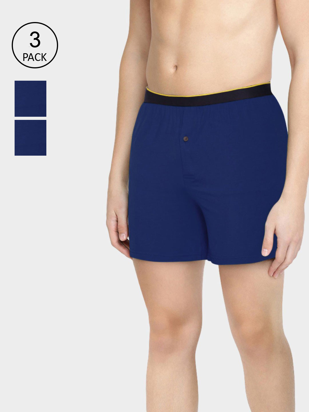 Buy Bummer Men Pack Of 3 Micro Modal Solid Galactic Boxers - Boxers for Men 20056628 | Myntra