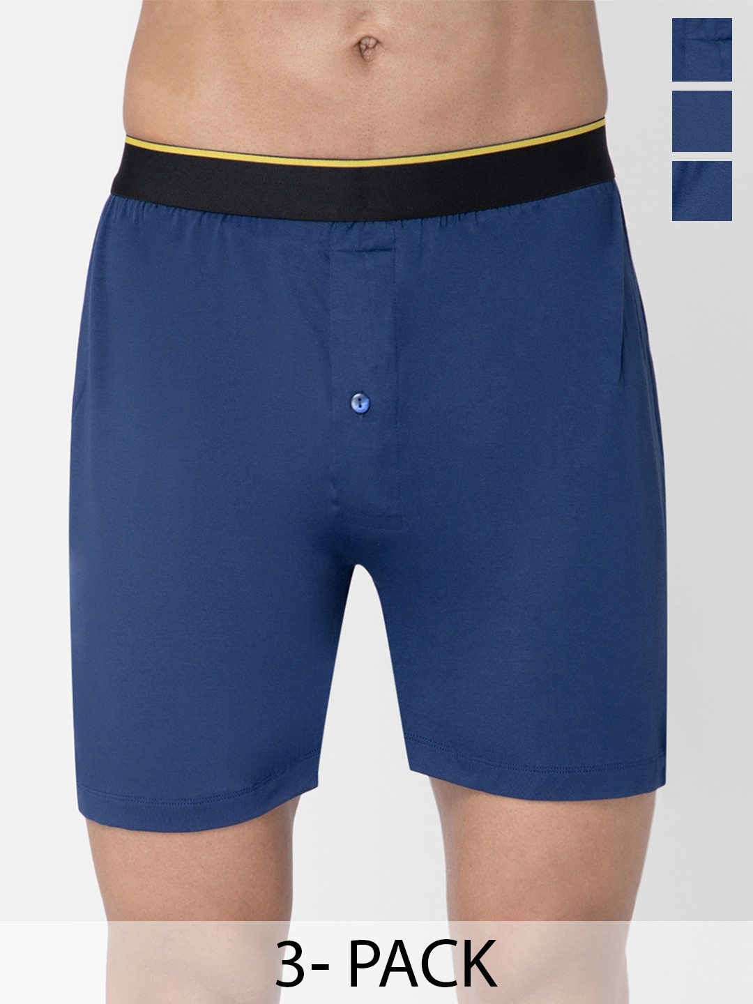 Buy Bummer Men Pack Of 3 Micro Modal Solid Galactic Boxers - Boxers for Men 20056628 | Myntra