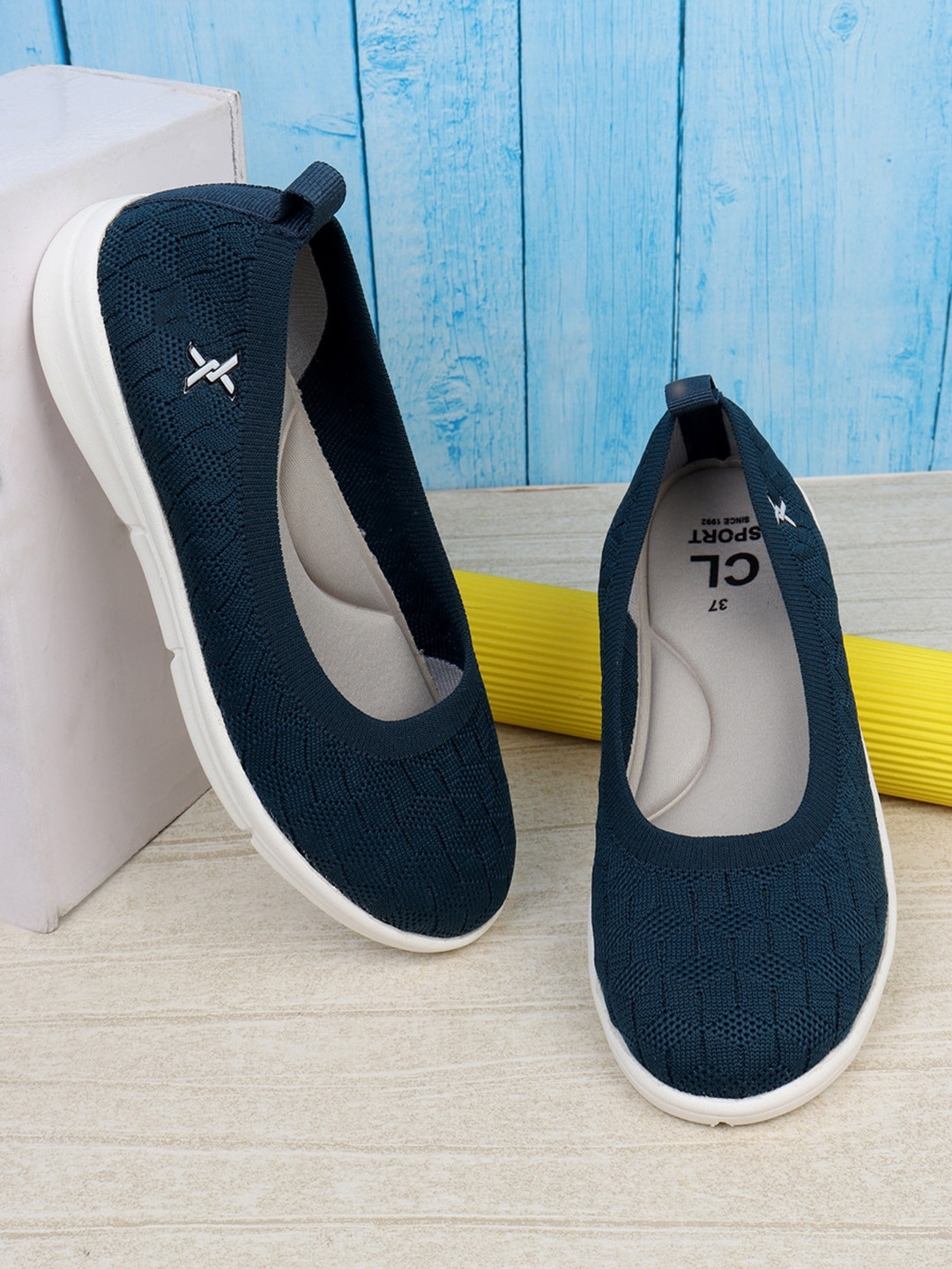 Buy Carlton London Sports Women Navy Blue Ballerinas Flats - Flats for ...