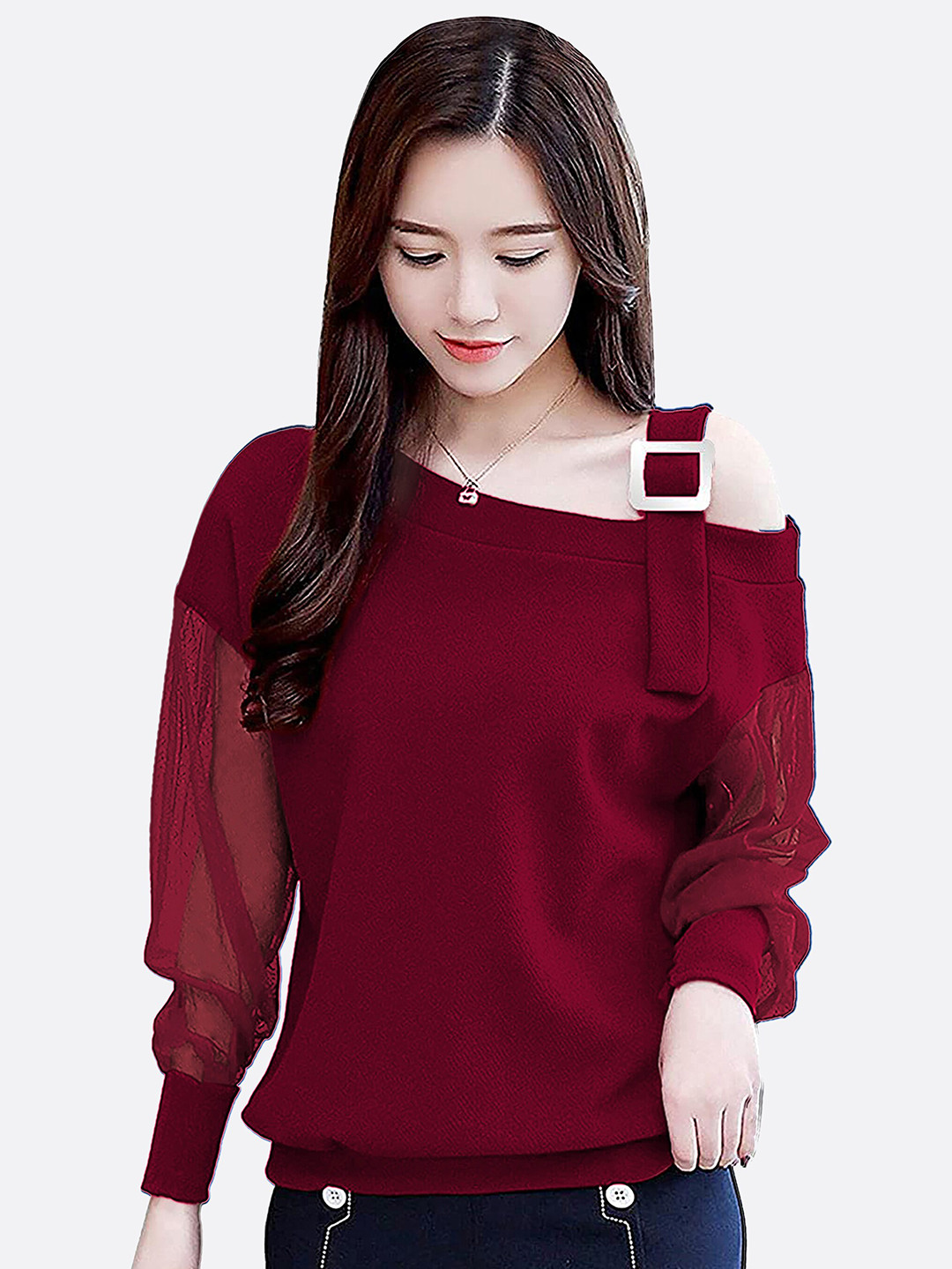 Buy LONDON BELLY Women One Shoulder Blouson Top - Tops for Women ...