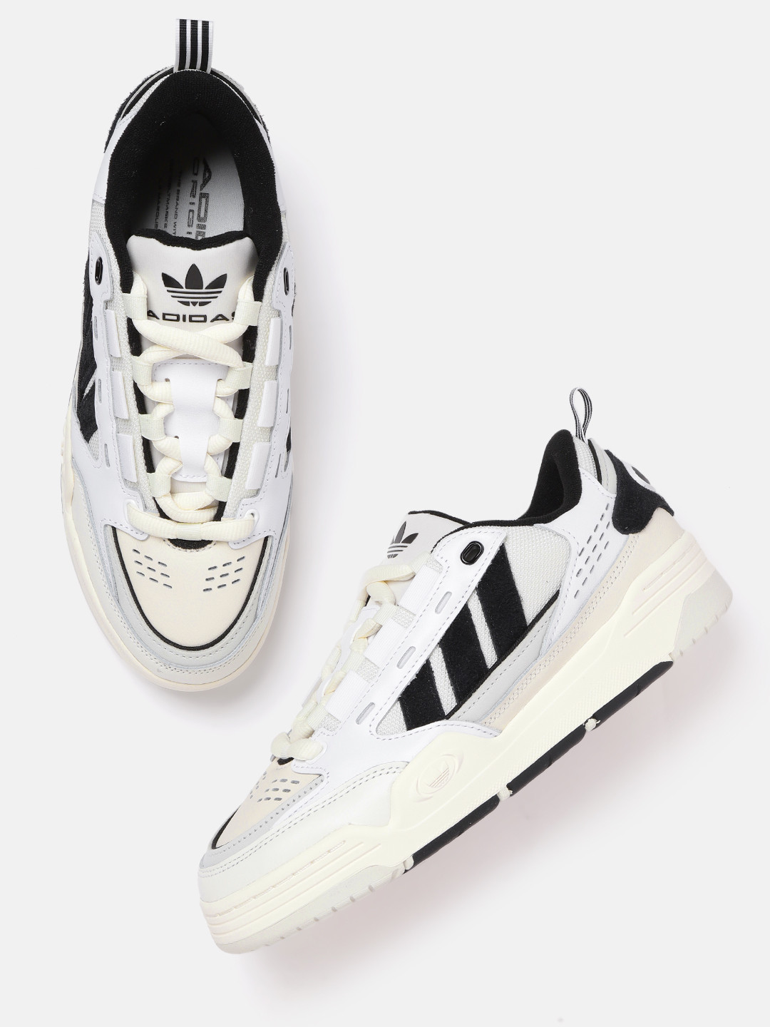 Buy ADIDAS Originals Men Colourblocked Leather ADI2000 Sneakers ...