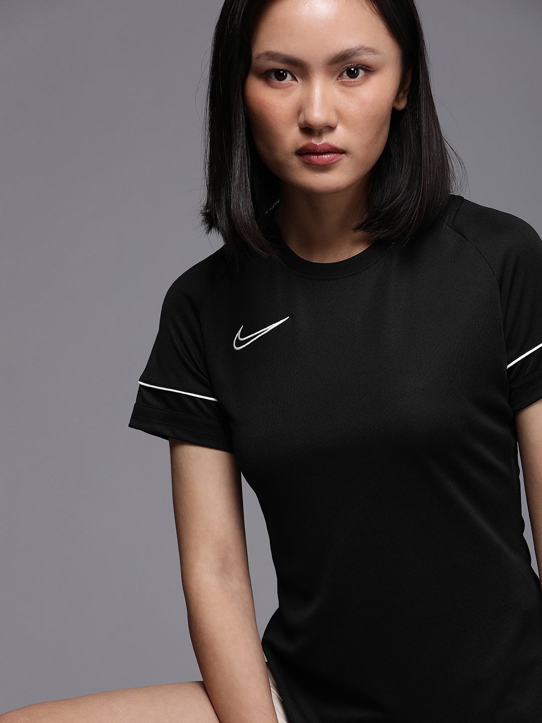 Buy Nike Women Black Solid Dri Fit Acd Top Tops For Women 20073566 Myntra