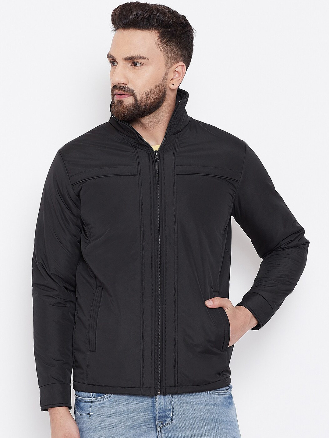 Buy Spirit Men Black Lightweight Bomber Jacket - Jackets for Men ...
