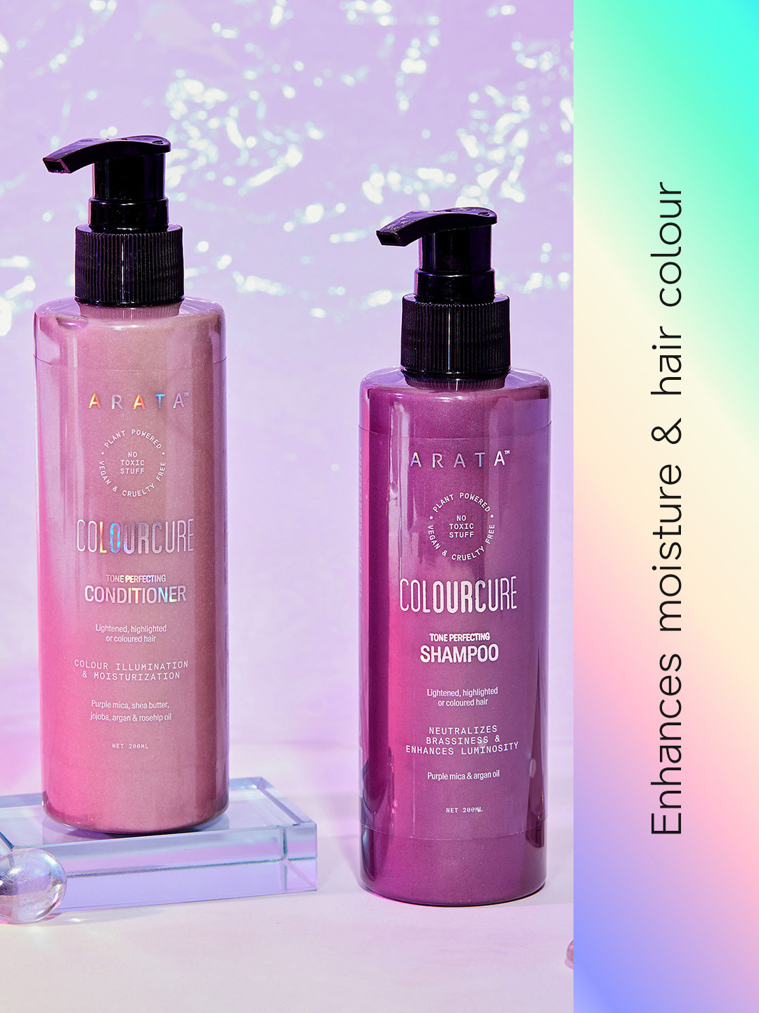 Buy ARATA Set Of Colorcure Tone Perfecting Shampoo 200 Ml + Conditioner ...