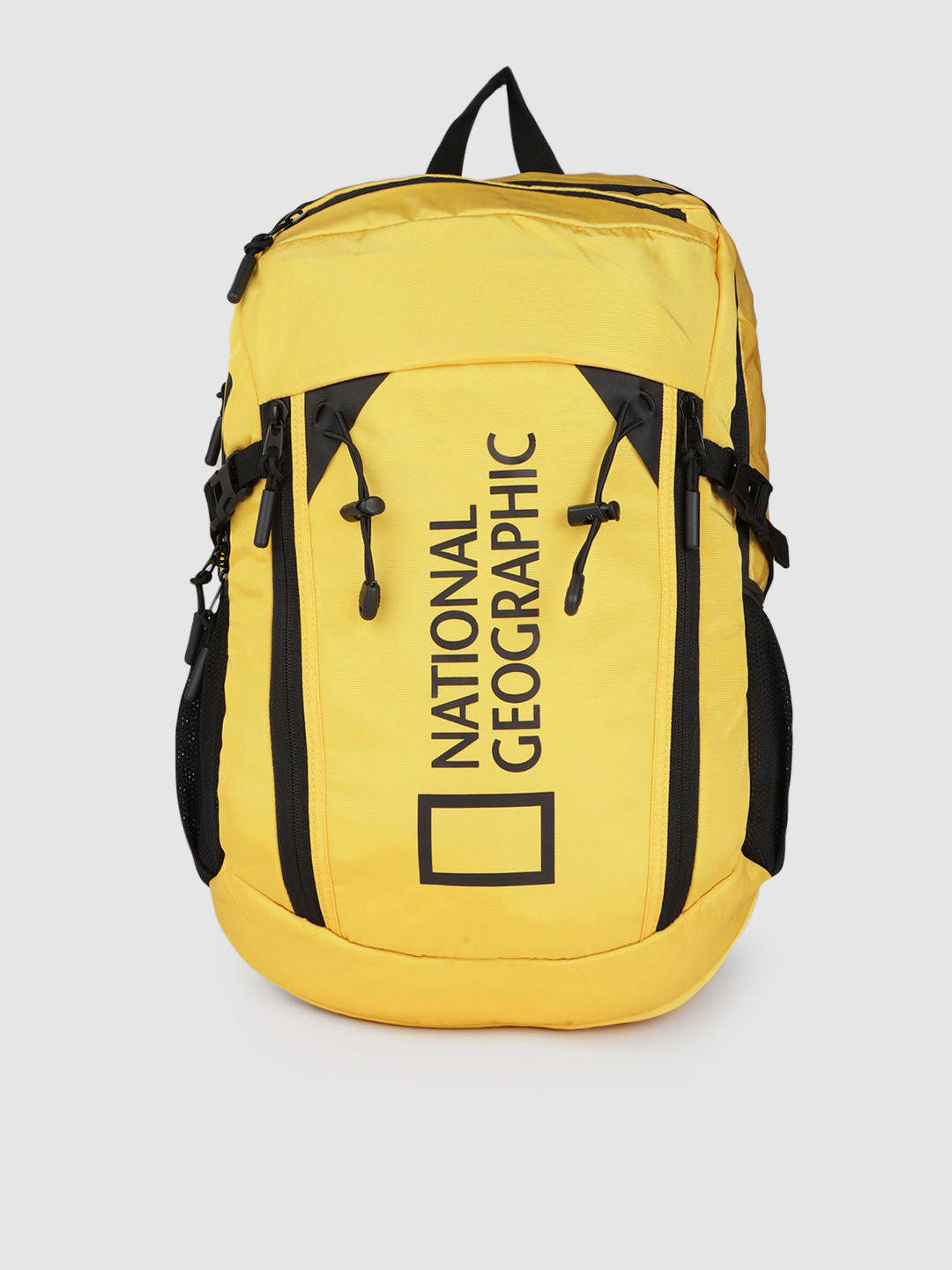 Buy National Geographic Unisex Yellow & Black Brand Logo Backpack ...