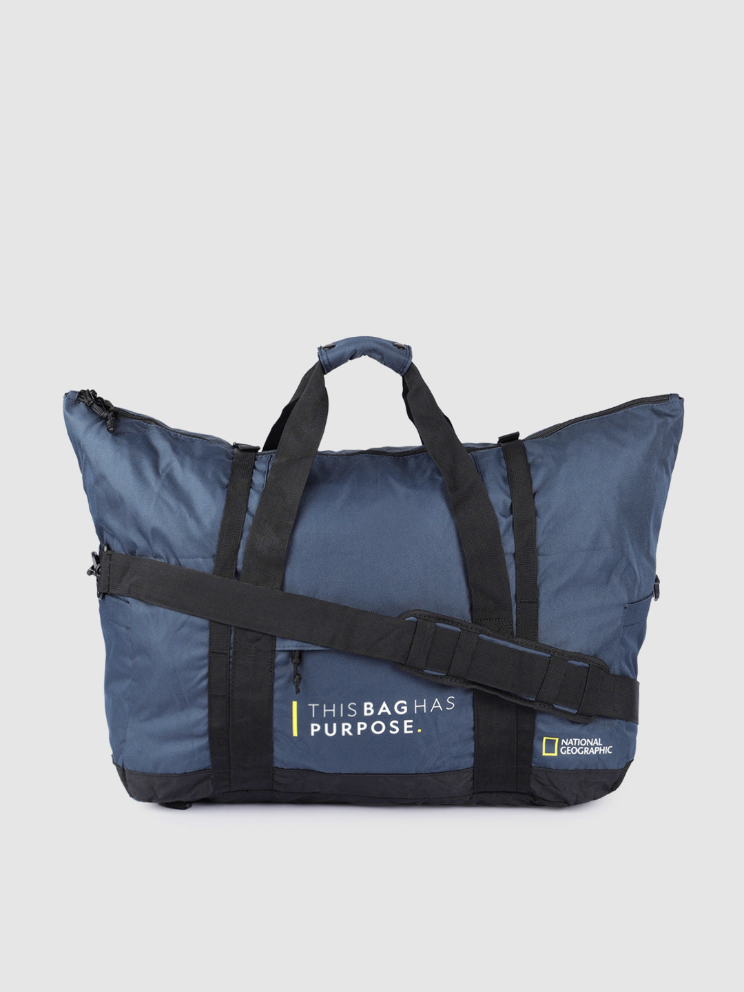 Buy National Geographic Unisex Navy Blue Typography Duffle Bag - Duffel ...