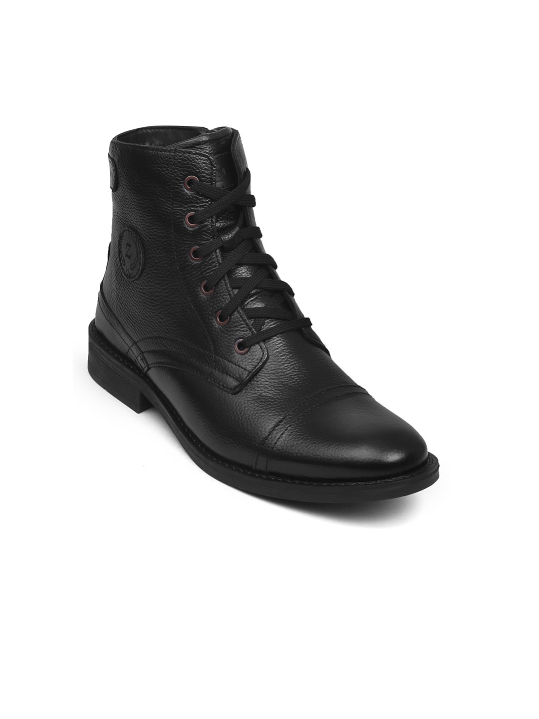 Buy Zoom Shoes Men Black Solid Leather Boots - Boots for Men 20084410 ...