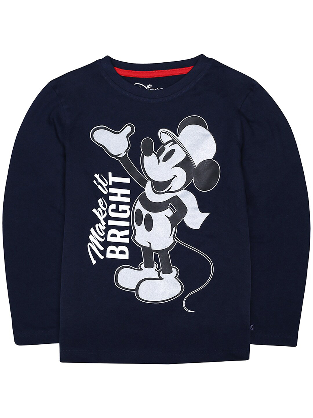Buy KINSEY Boys Navy Blue Mickey Mouse Printed T Shirt - Tshirts for ...