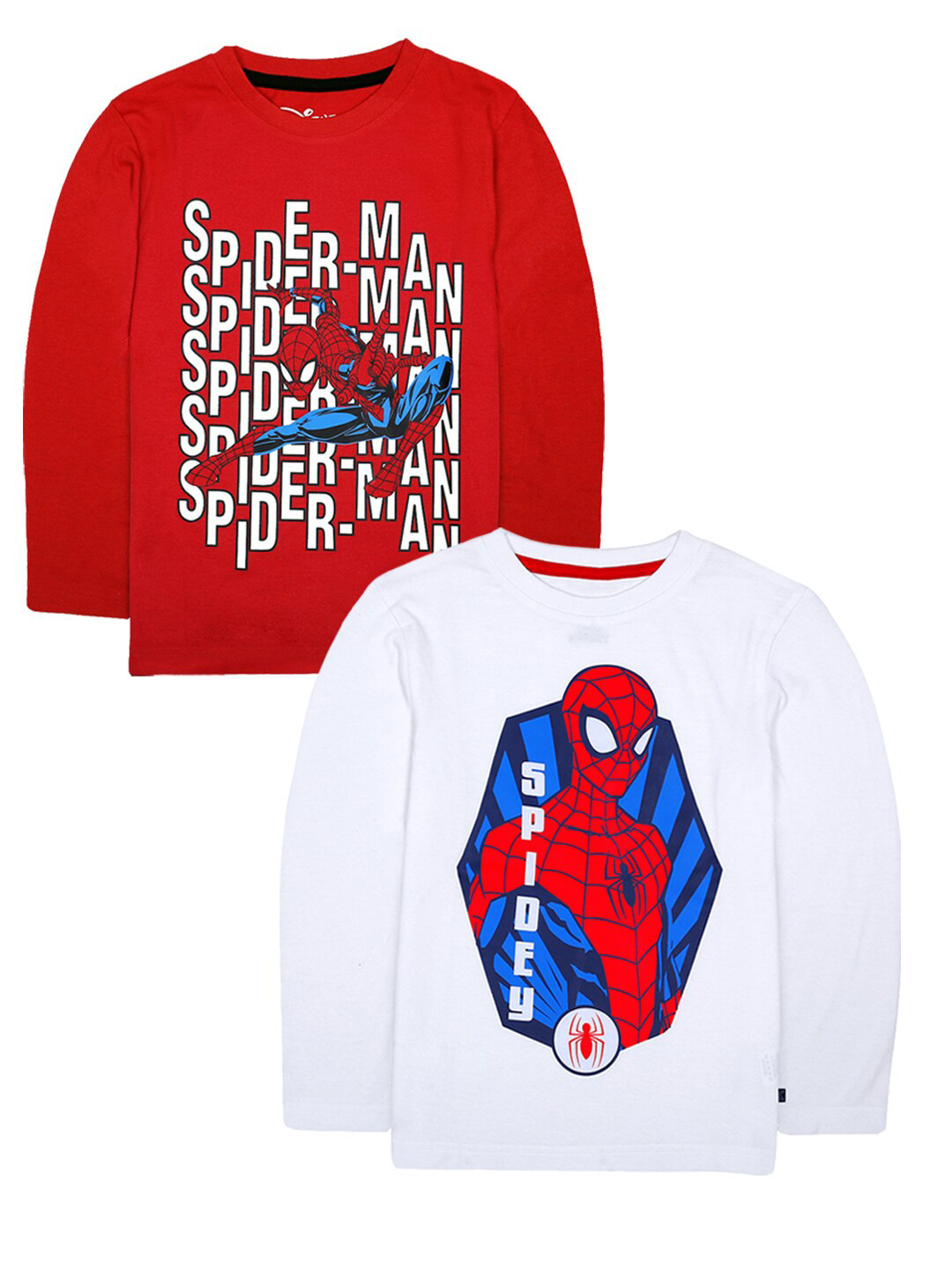 Buy KINSEY Boys Red & White Pack Of 2 Spider Man Printed T Shirts ...