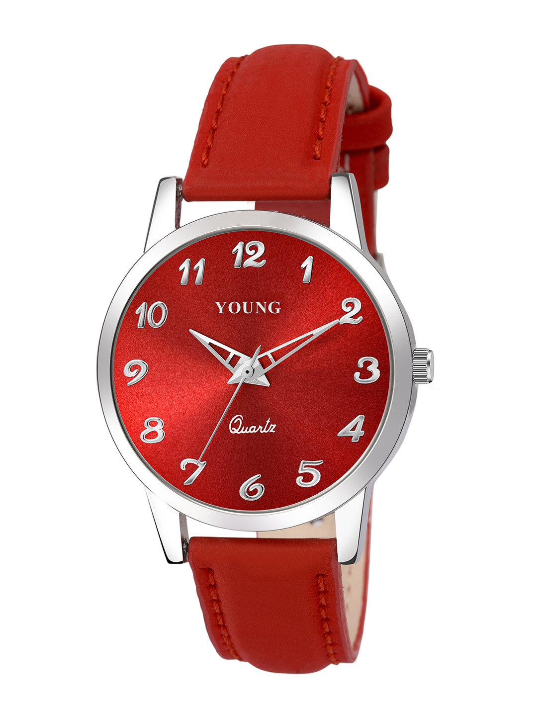 Buy YOUNG MISSION Girls Red Dial & Red Leather Bracelet Style Straps ...