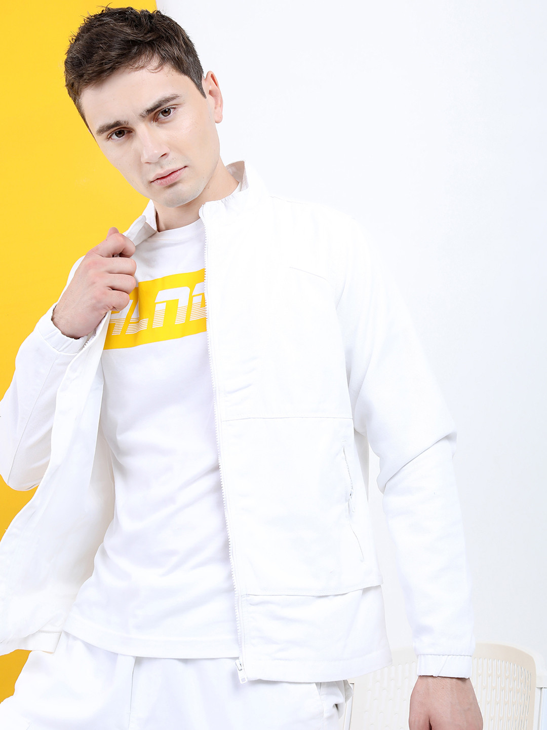 Buy HIGHLANDER Men White Solid Tailored Jacket - Jackets for Men ...