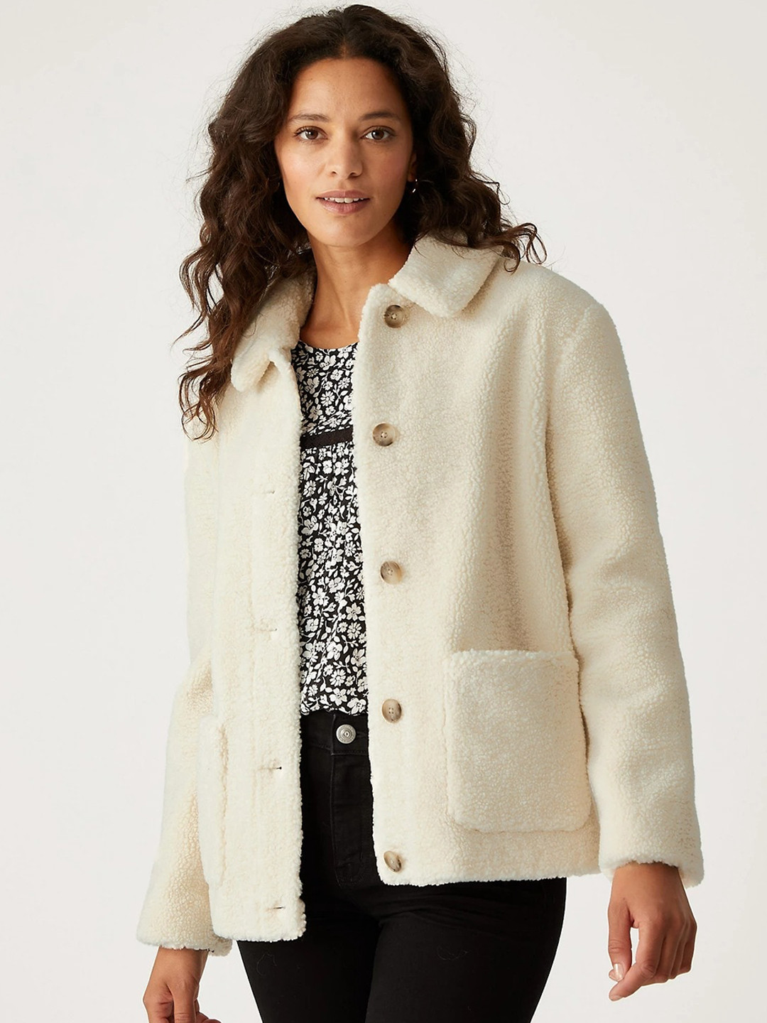 Buy Marks & Spencer Women Beige Lightweight Tailored Jacket - Jackets ...