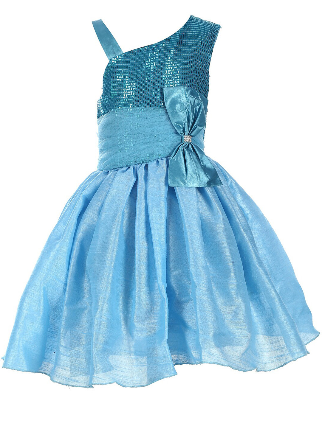 Buy Samsara Couture Blue Embellished Fit And Flare Gown Net Dress ...