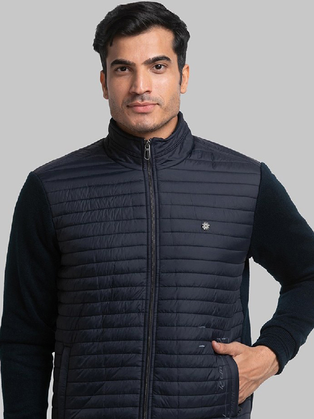 Buy Raymond Men Blue Puffer Jacket - Jackets for Men 20106950 | Myntra