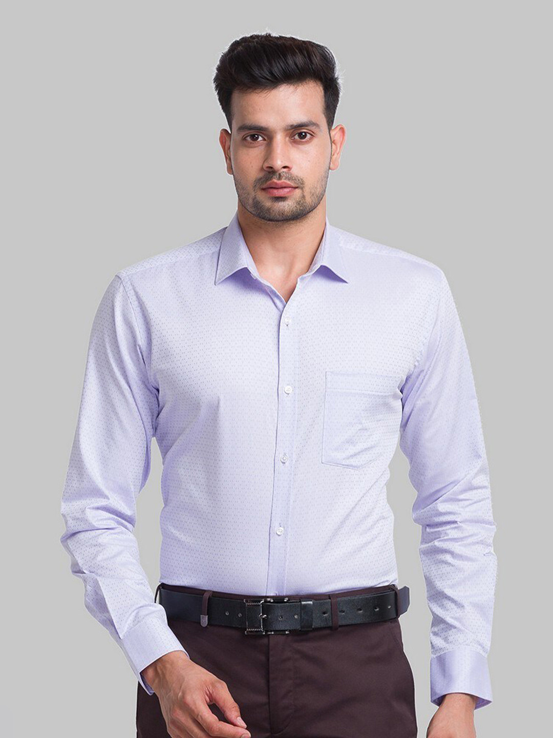 Buy Park Avenue Men Purple Slim Fit Organic Cotton Formal Shirt ...