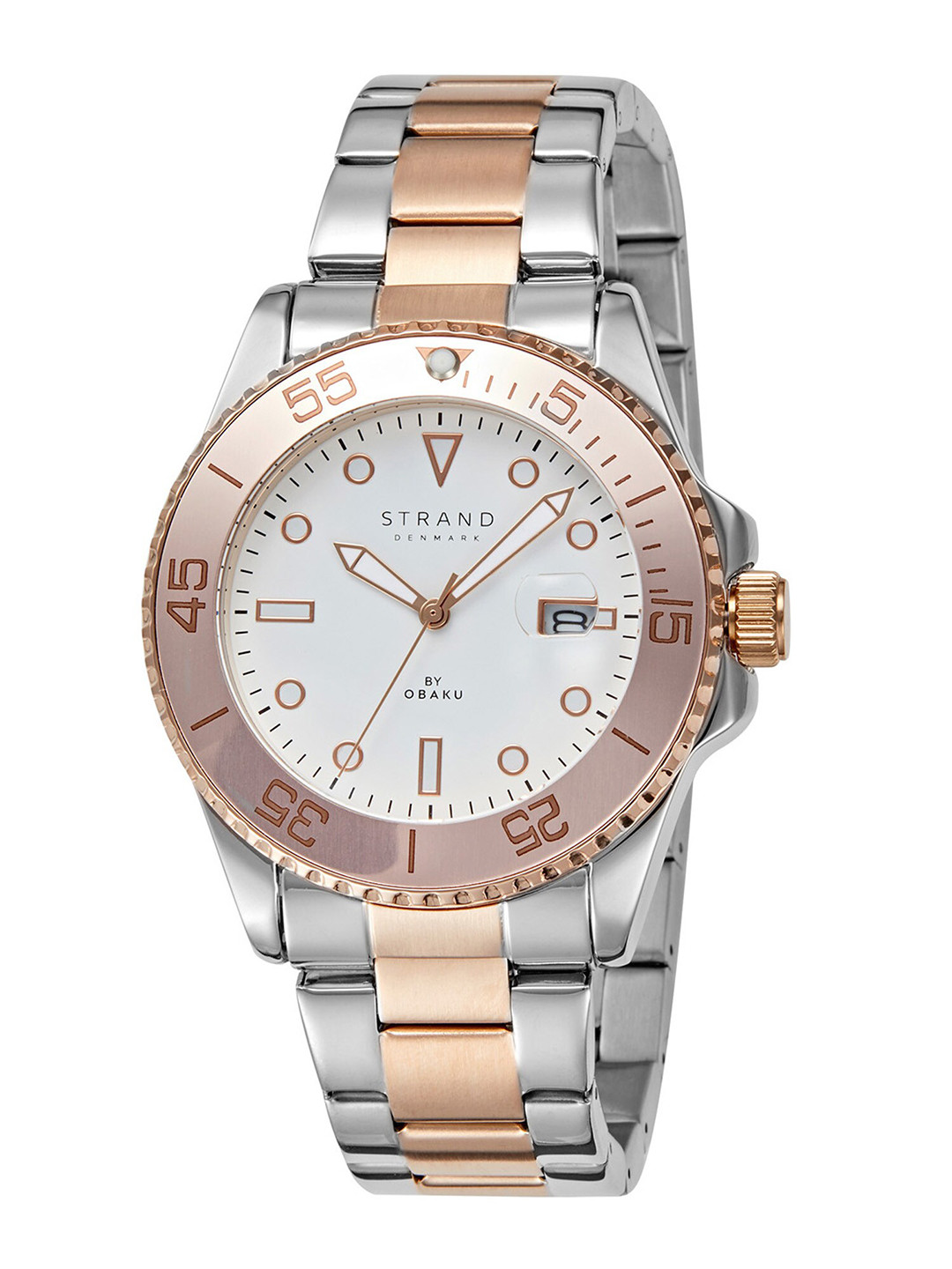 Buy STRAND BY OBAKU Men White Brass Dial & Steel Toned Stainless Steel ...