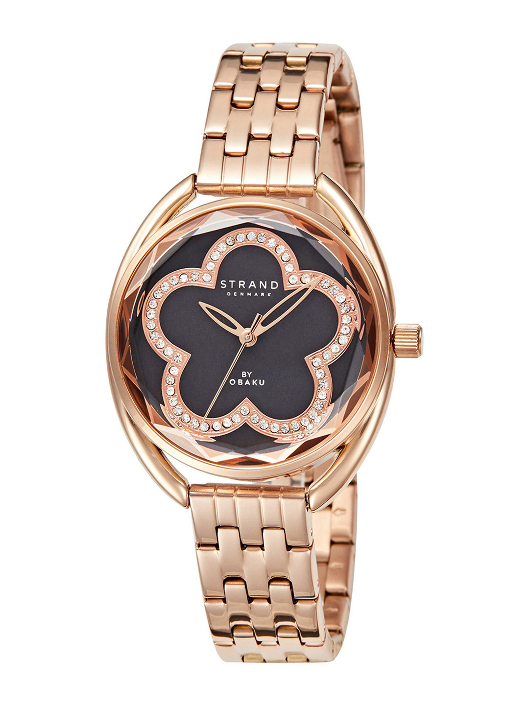 Buy STRAND BY OBAKU Women Black Brass Dial Straps Watch S734LXVBSV ...
