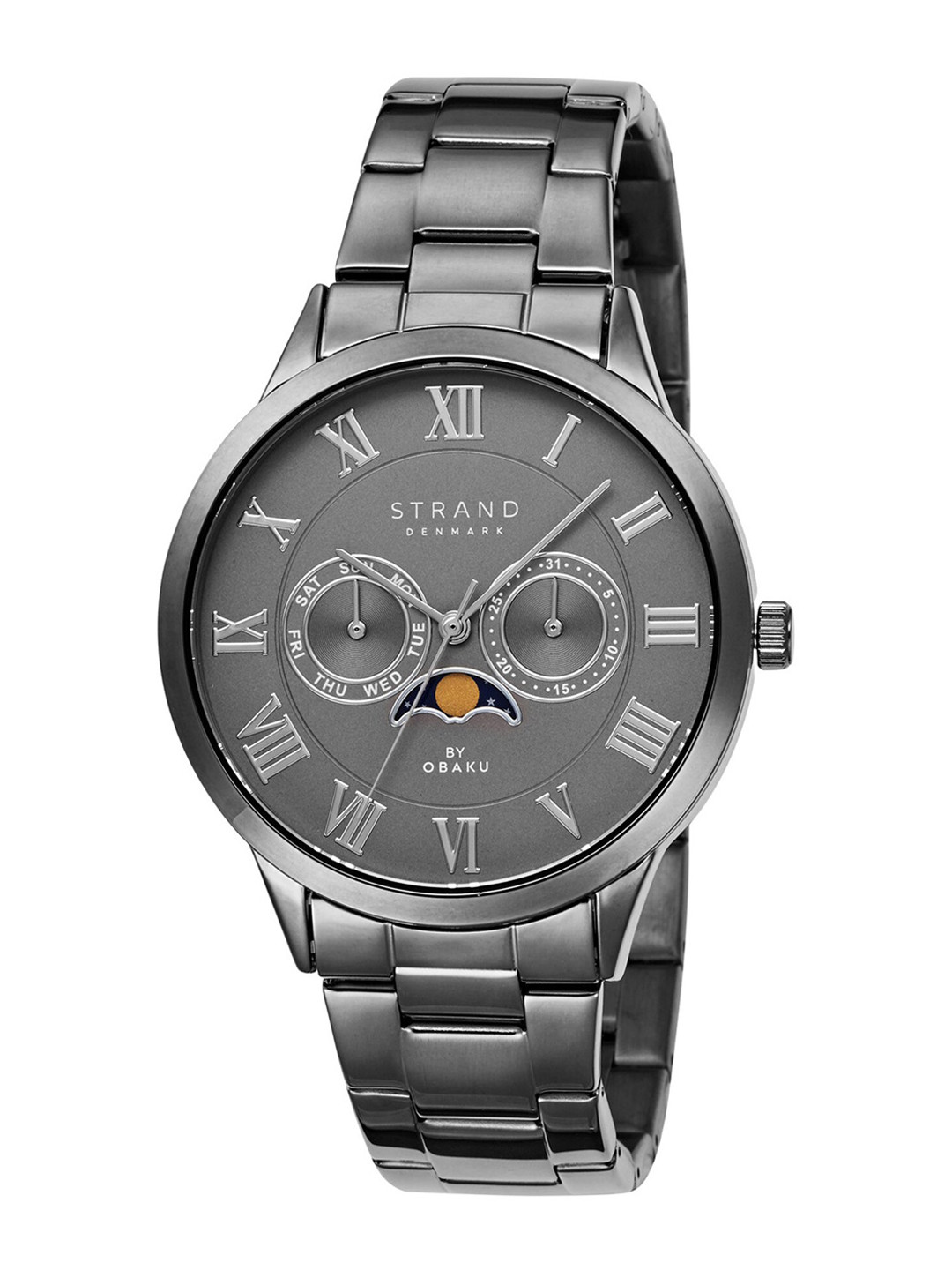 Buy STRAND BY OBAKU Men Grey Brass Dial & Grey Stainless Steel Analogue ...