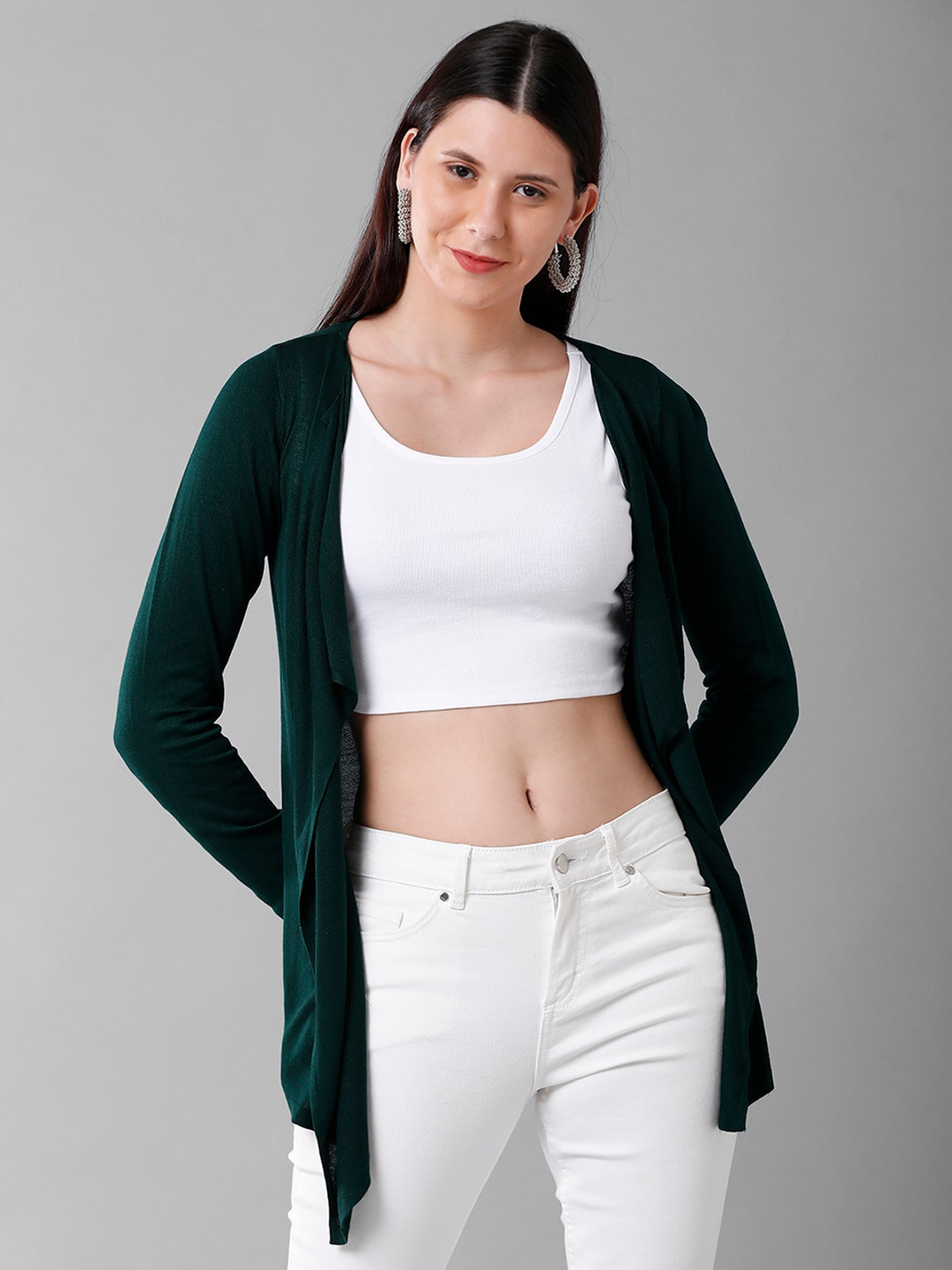 Buy IDENTITI Women Green Shrug - Shrug for Women 20111480 | Myntra