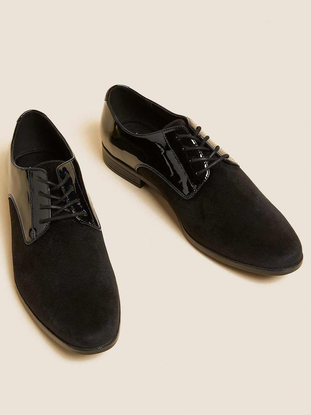 Buy Marks & Spencer Men Solid Patent Leather Lace Ups Derbys - Formal ...