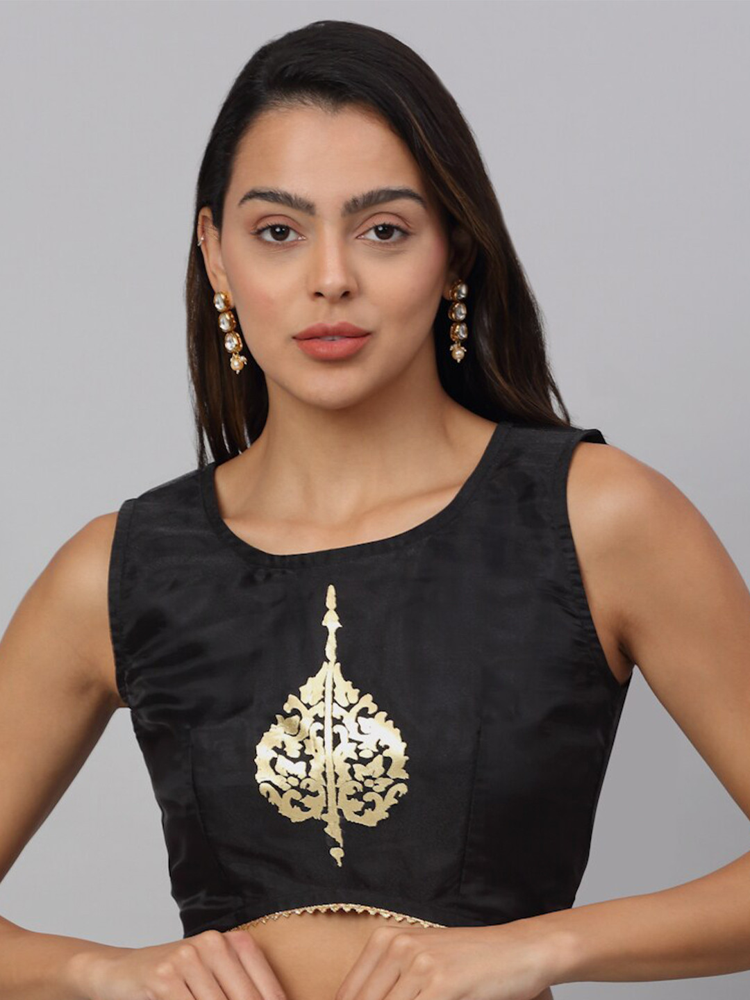 Buy NEUDIS Black Embellished Net Crop Top - Tops for Women 20119580 ...