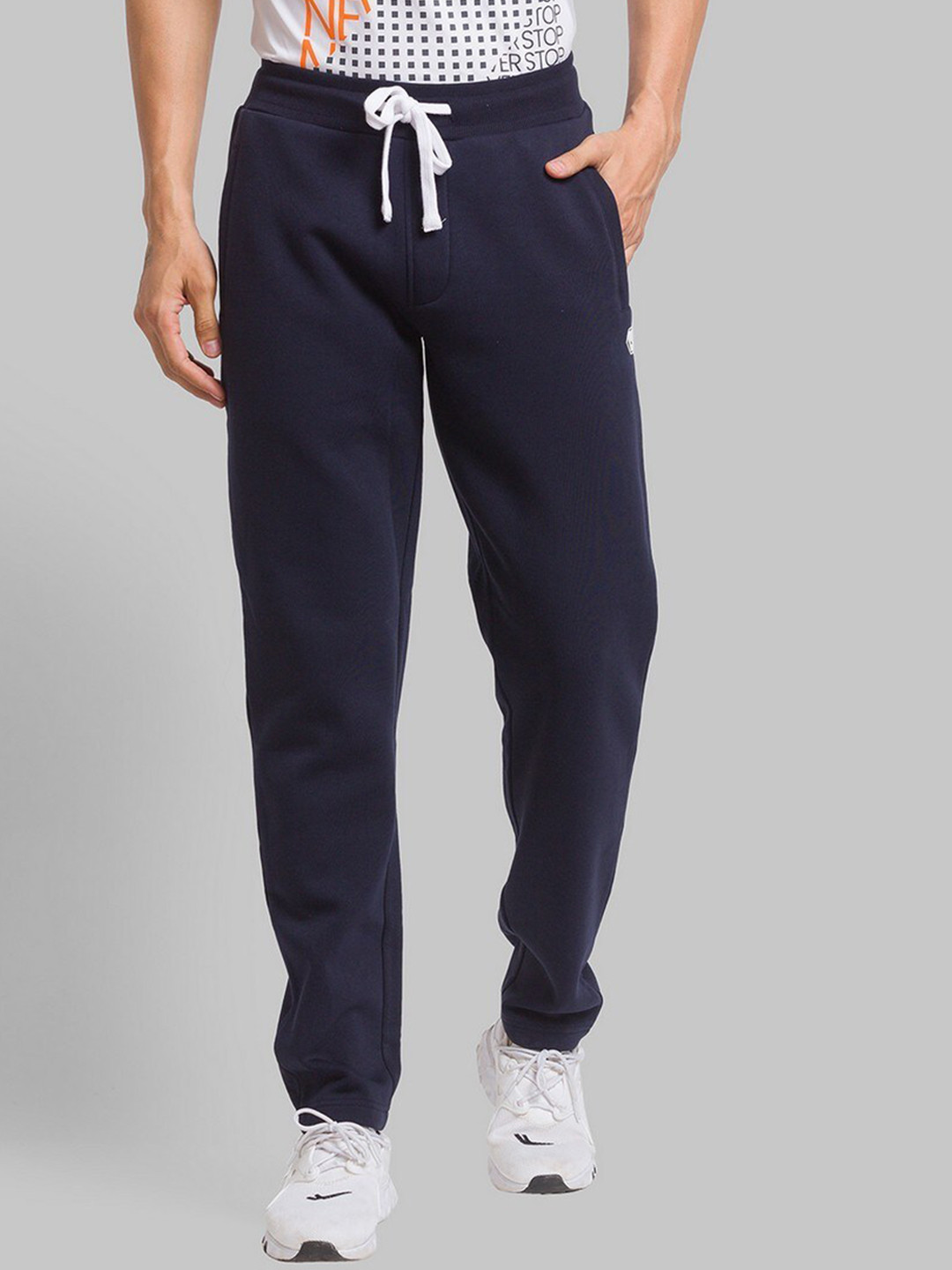 Buy Parx Men Navy Blue Solid Cotton Track Pants - Track Pants for Men ...