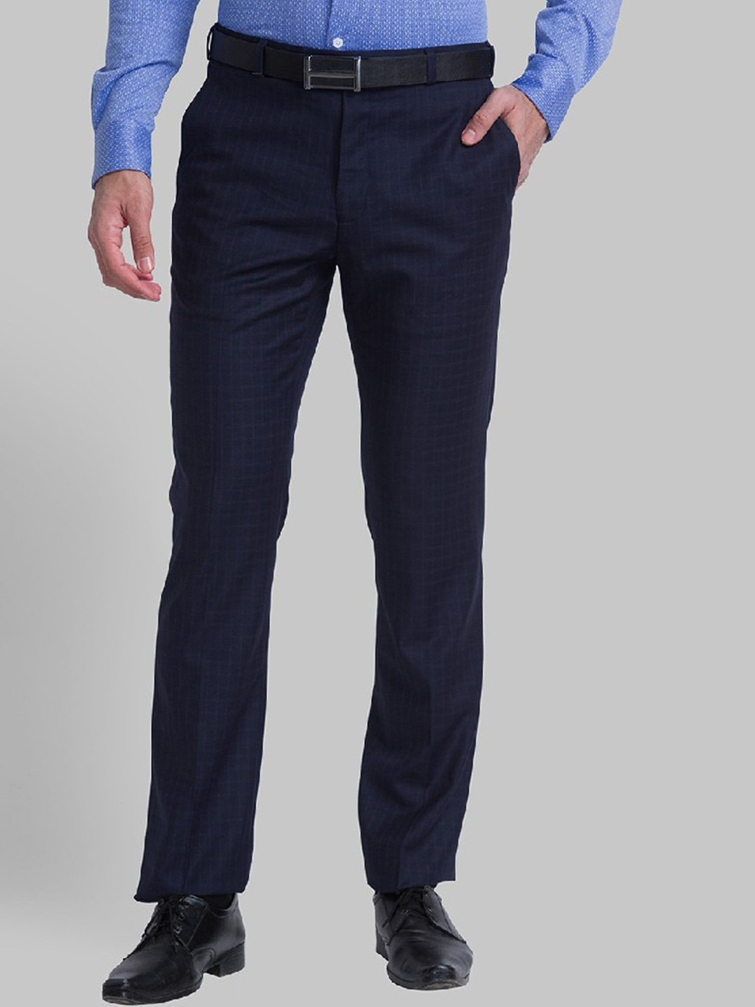 Buy Raymond Men Blue Solid Formal Trouser - Trousers for Men 20121980 ...