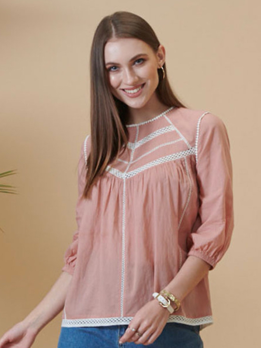 Buy Style Island Lace Detail Cotton Top Tops For Women 20124146 Myntra 
