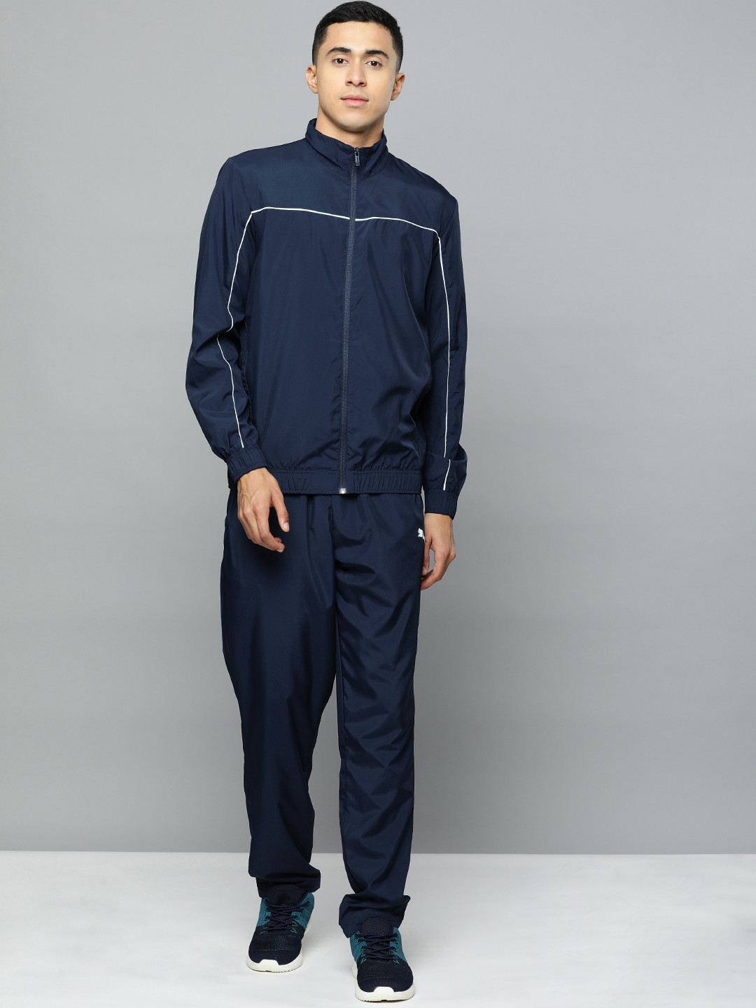 Buy Puma Men Navy Blue Classic Track Suit - Tracksuits for Men 20126154 ...