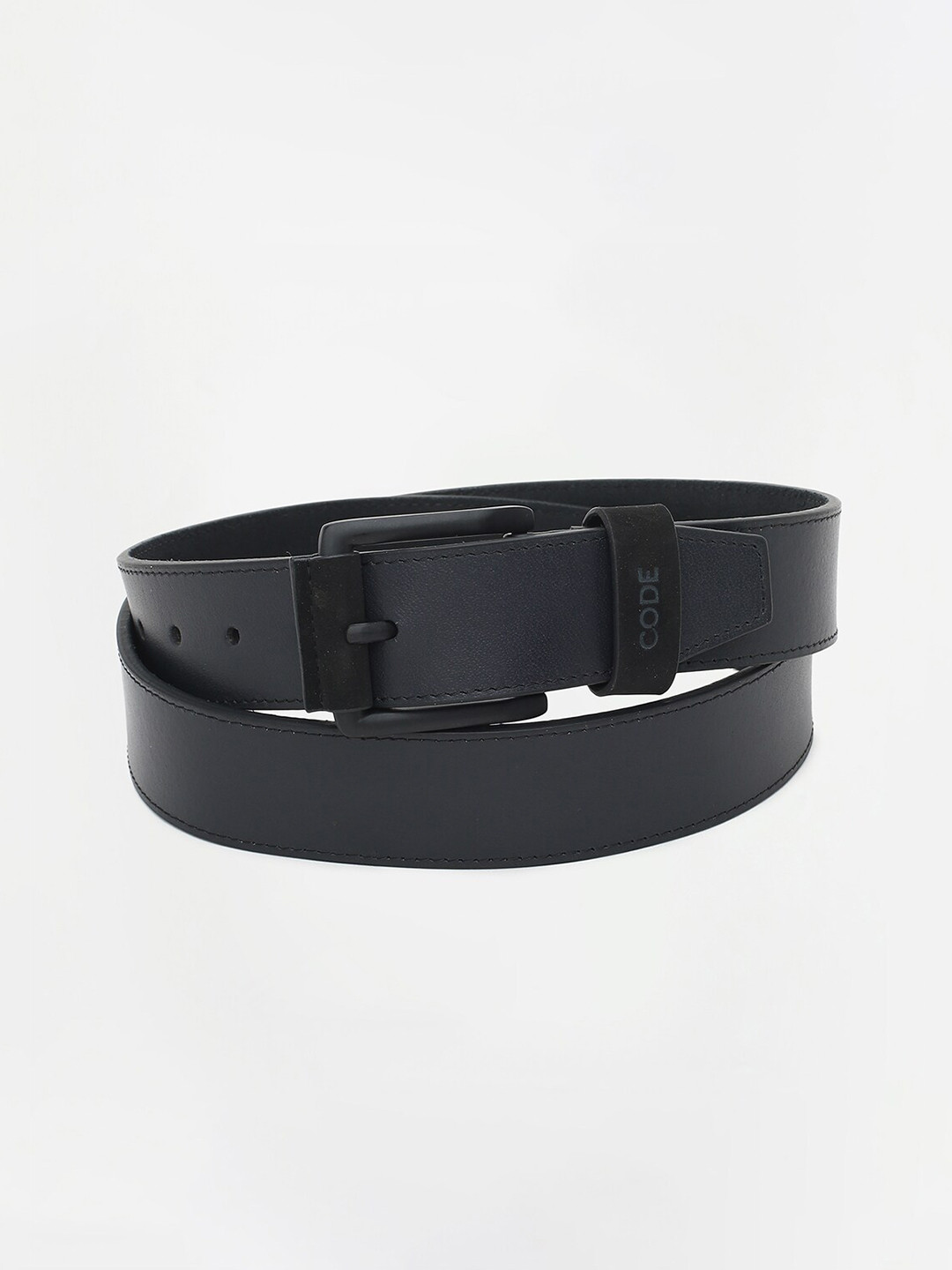 Buy CODE By Lifestyle Men Black Leather Belt - Belts for Men 20130440 ...