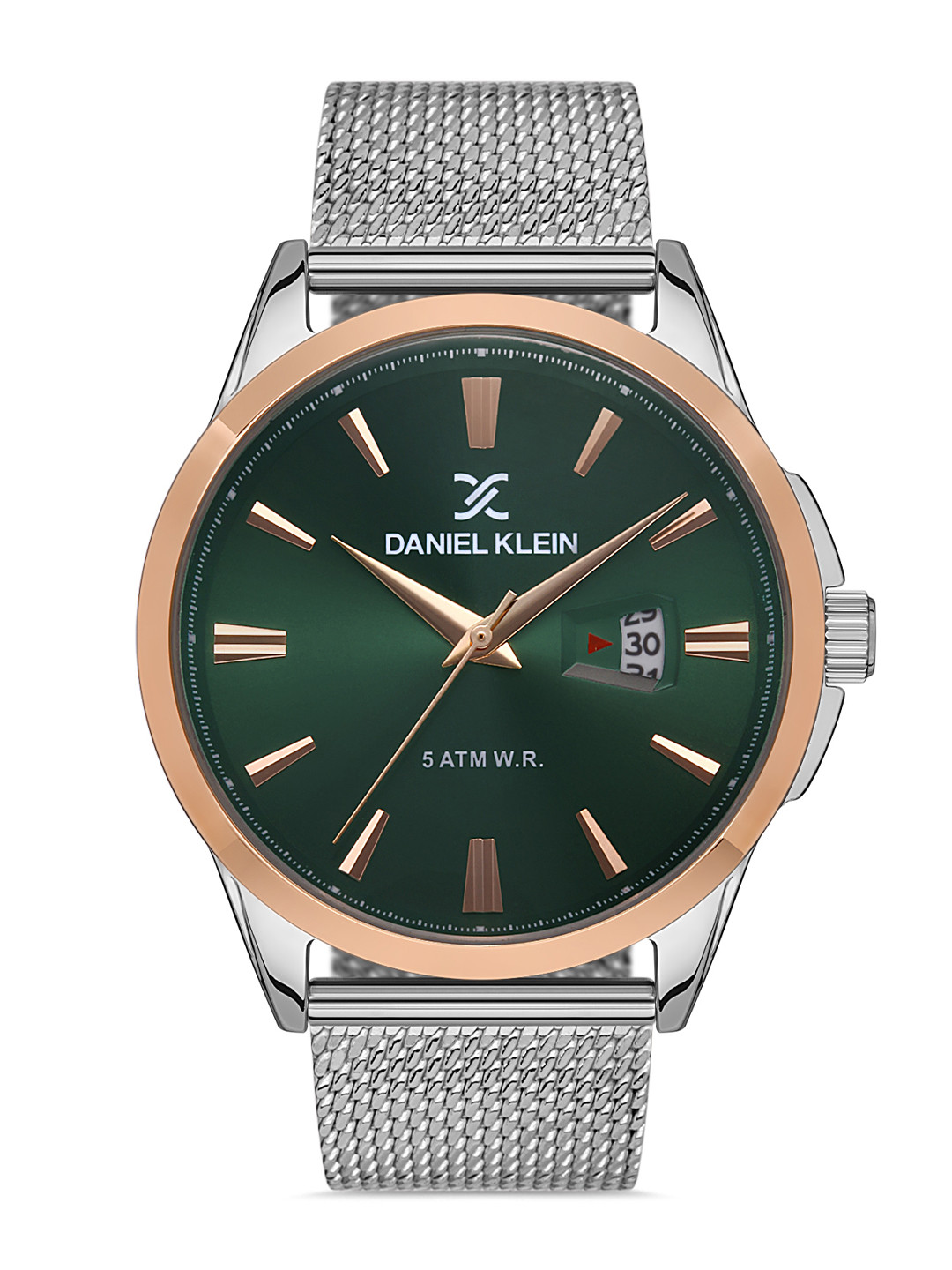 Buy Daniel Klein Premium Men Green Dial & Silver Toned Straps Analogue ...